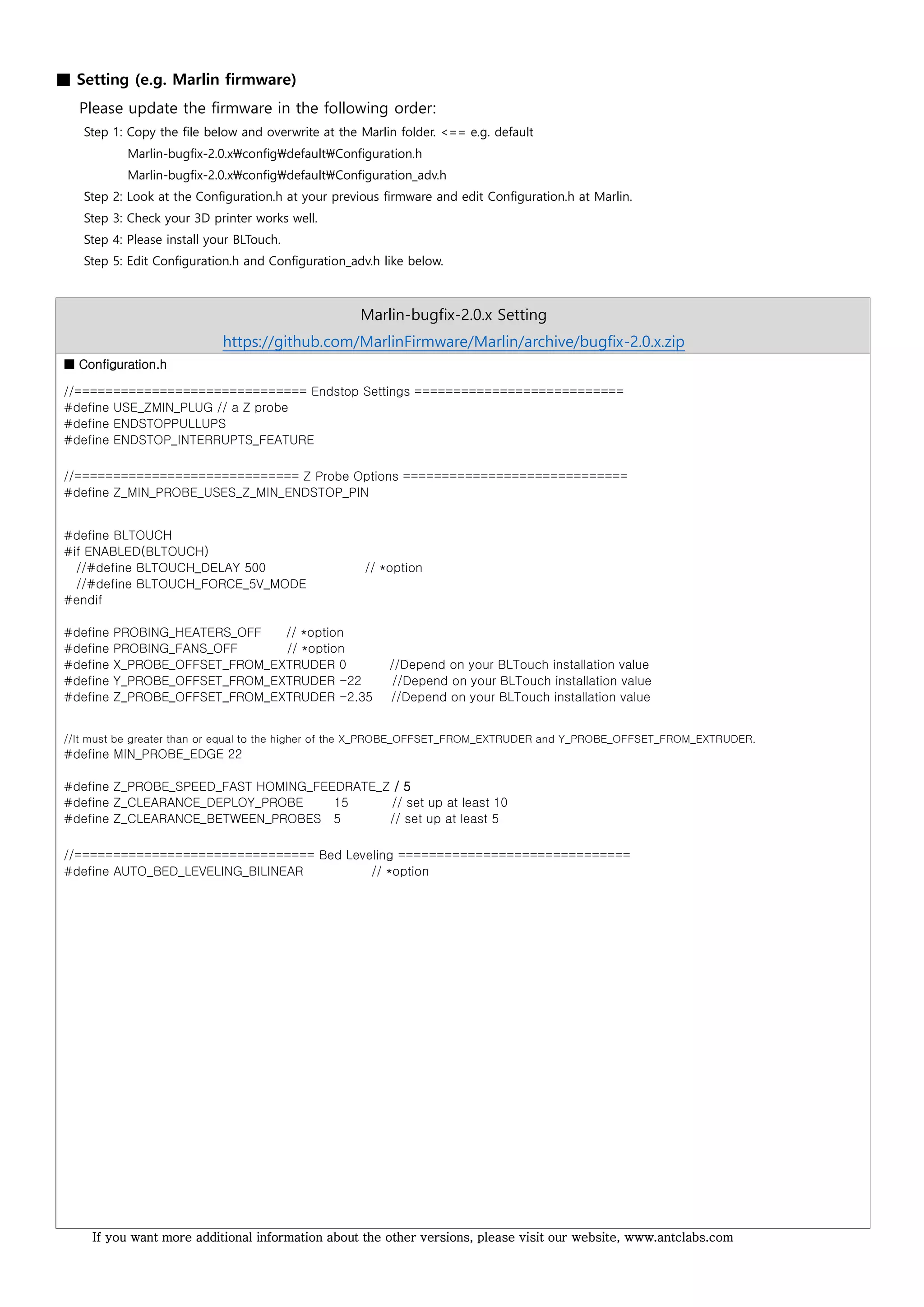 BLtouch marlin configuration | PDF