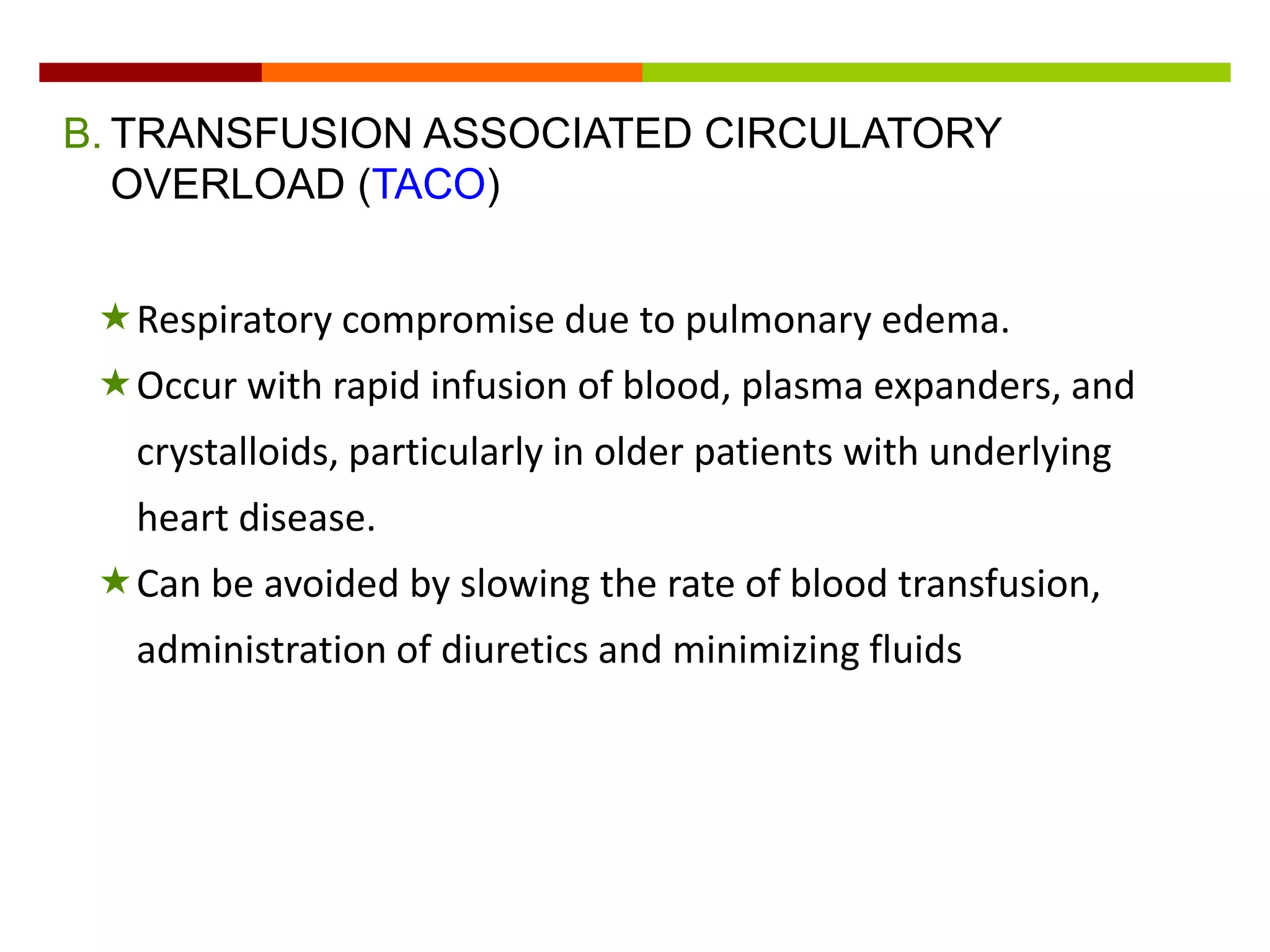 Blood transfusion and complications | PPTX