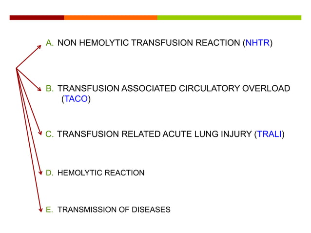 Blood transfusion and complications | PPTX | Blood Disorders | Diseases ...