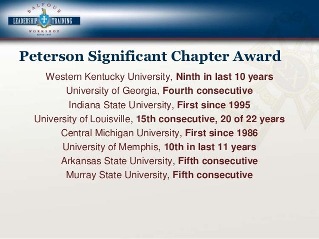 Closing Session - Balfour LTW 2013