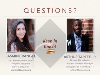 Be the Lettuce to my Tomato: Bonner Leadership Team | PPT