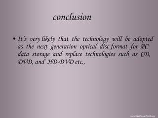 Blu-ray disk by suresh | PPT