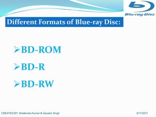 Presentation on Blu ray disc by gautam | PPTX