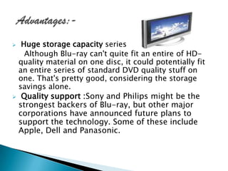 Blu Ray Disc Technology | PPTX