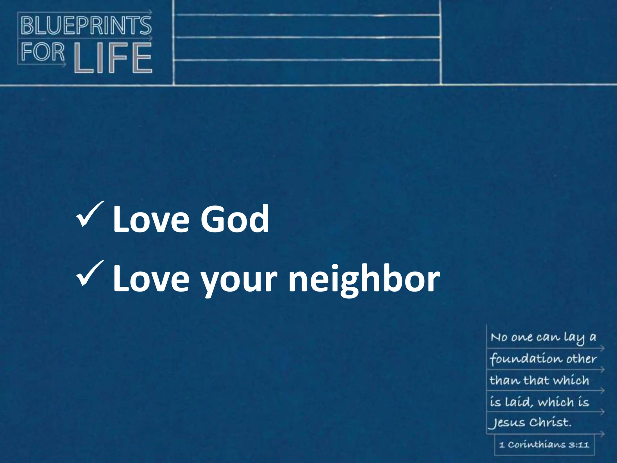 Blueprint for life, Jesus Christ in our life | PPT