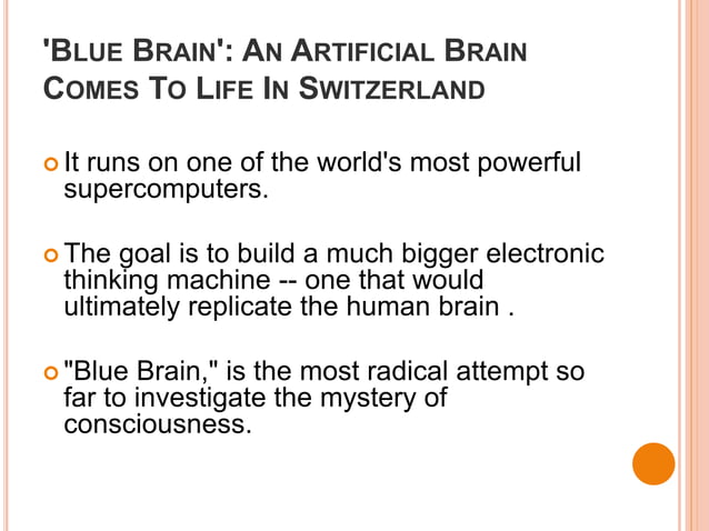 Blue-Brain-ppt.pptx on the topic of blue brain | PPT