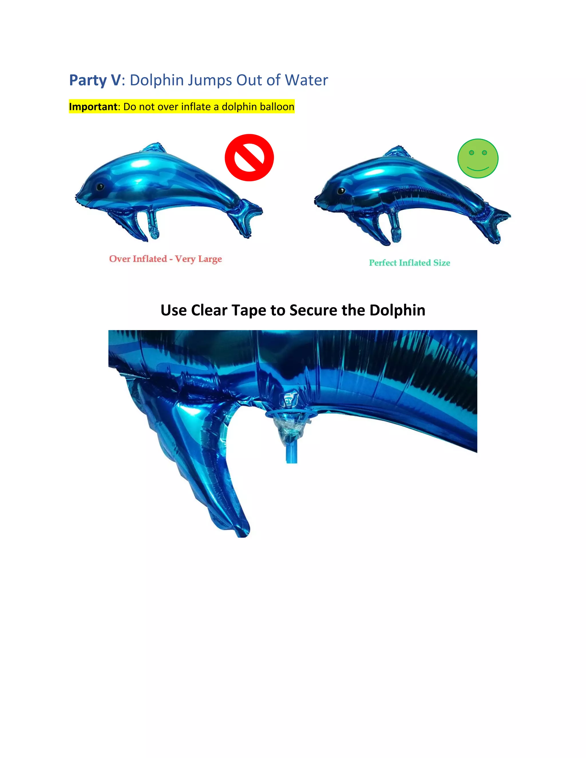 Dolphin Balloon Column Stand Instruction - Party Zealot | PDF