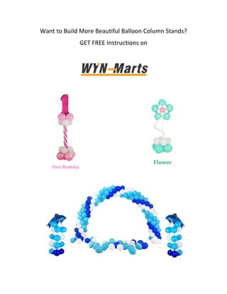 Dolphin Balloon Column Stand Instruction - Party Zealot | PDF