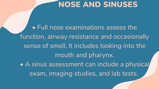 Nose, Sinuses, Mouth and Throat Presentation | PDF