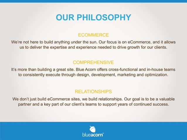 Introduction to Blue Acorn | PPT