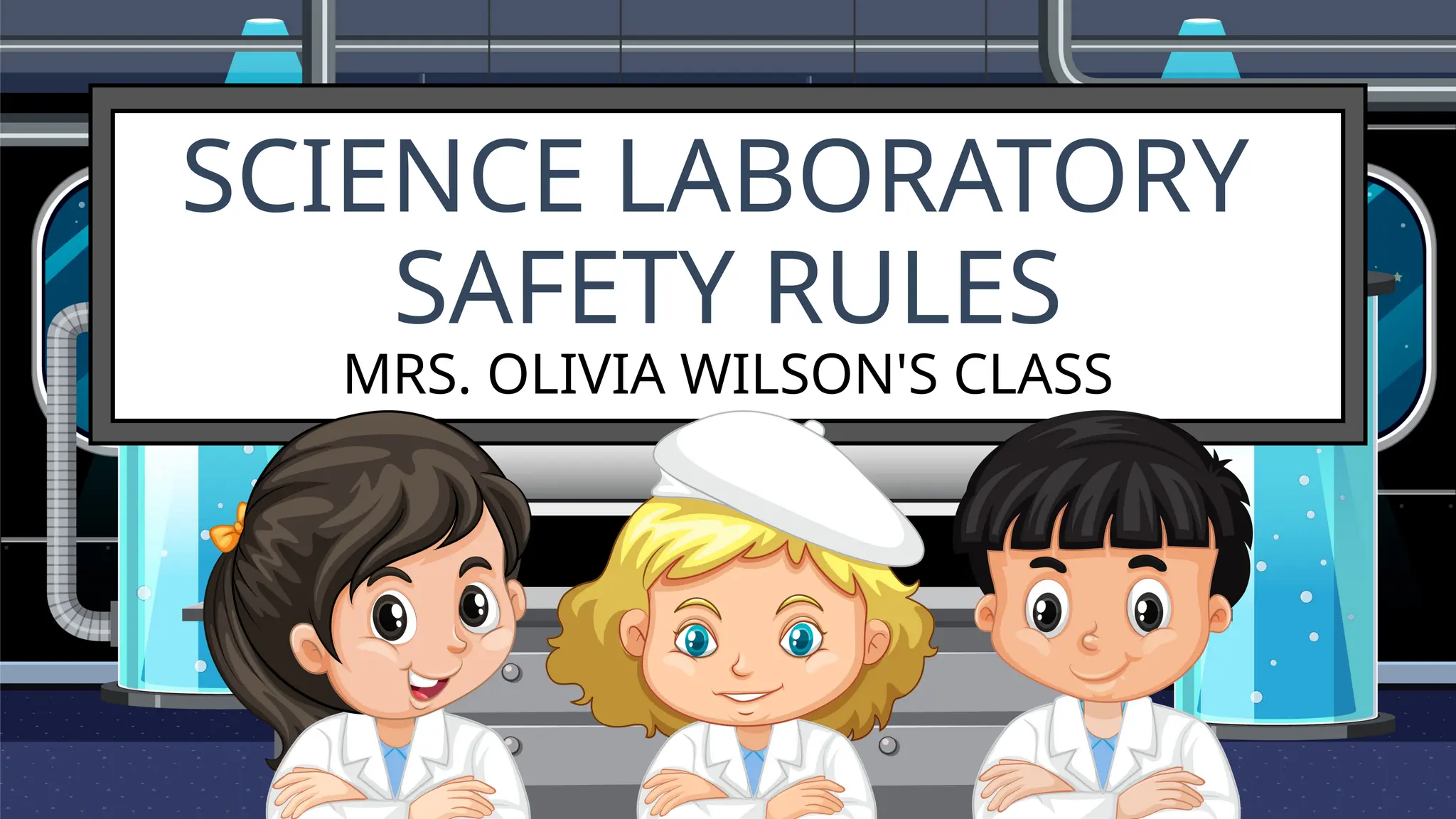 Blue and Black Cute Illustrative Science Laboratory Safety Rules ...
