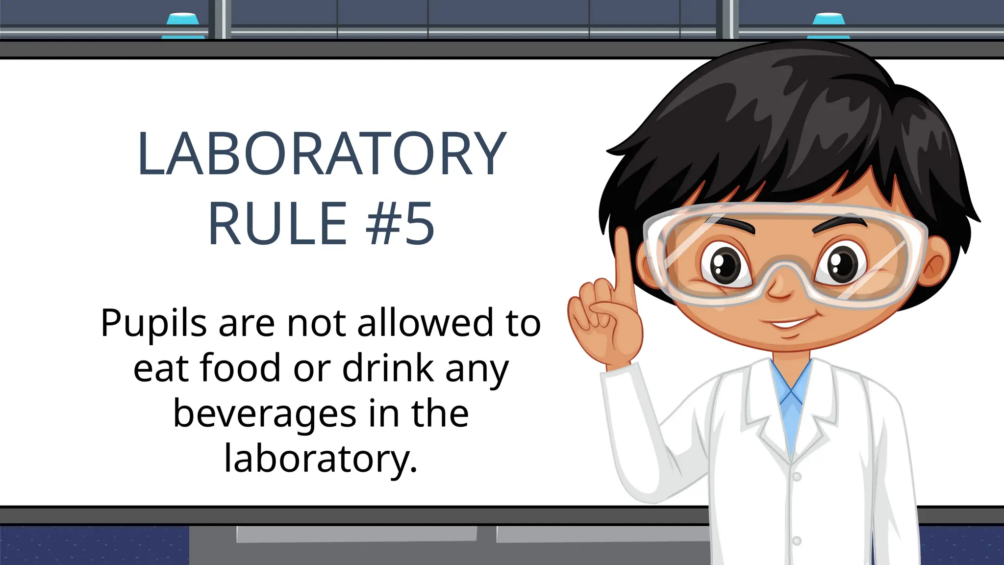 Blue and Black Cute Illustrative Science Laboratory Safety Rules ...