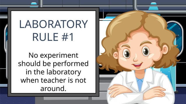 Blue and Black Cute Illustrative Science Laboratory Safety Rules ...