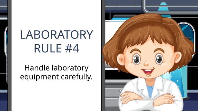 Blue and Black Cute Illustrative Science Laboratory Safety Rules ...