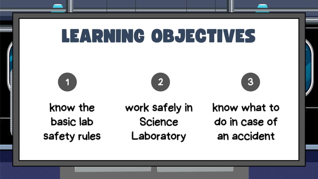 Blue and Black Cute Illustrative Science Laboratory Safety Rules ...