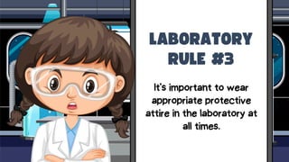 Blue and Black Cute Illustrative Science Laboratory Safety Rules ...