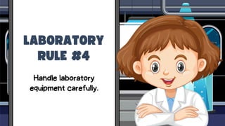 Blue and Black Cute Illustrative Science Laboratory Safety Rules ...