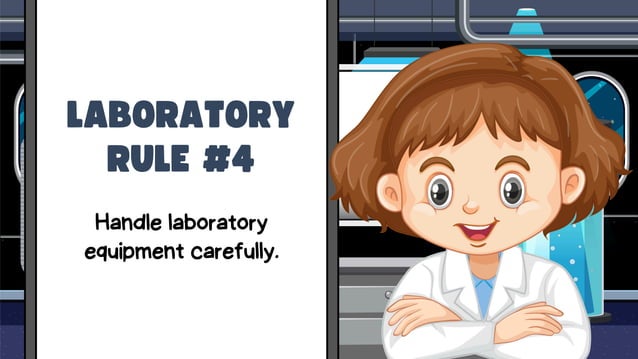 Blue and Black Cute Illustrative Science Laboratory Safety Rules ...