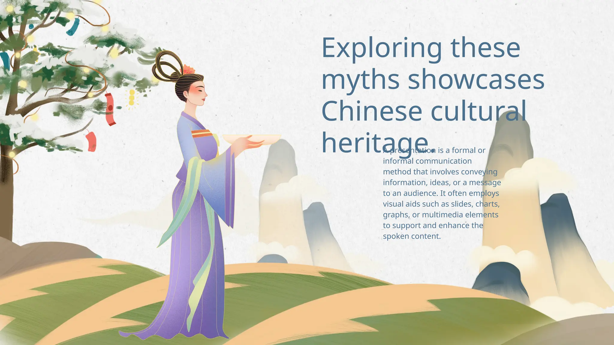 Blue and Green Classic Illustrative Chinese Culture Mythology ...
