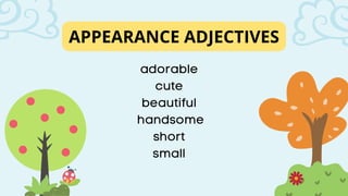 Blue and Green Colorful Fun Illustrative Garden Adjective Power Point ...