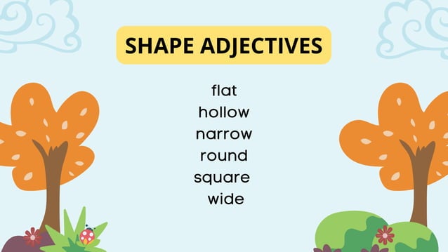 Blue and Green Colorful Fun Illustrative Garden Adjective Power Point ...