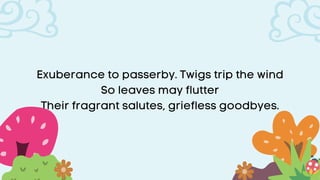 Blue and Green Colorful Fun Illustrative Garden Adjective Power Point ...