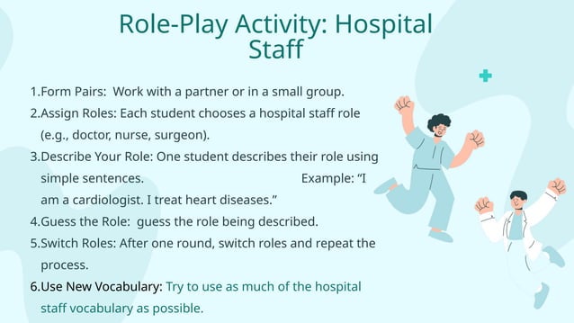 Hospital STAFF vocabulary english class medicine | PPTX | Medical Health