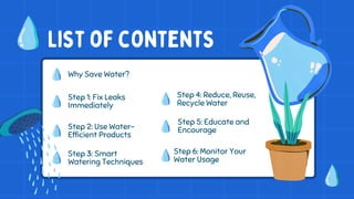 Blue and Green Illustrative How to Save Water Presentation.pdf
