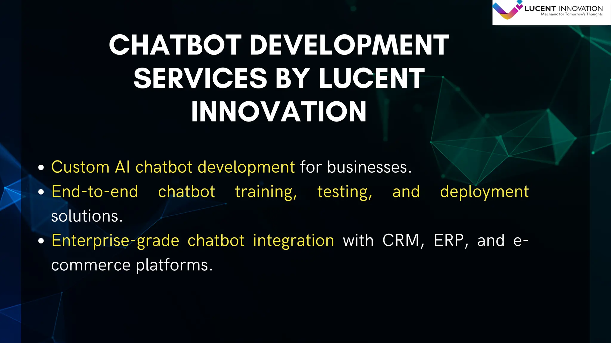 End-to-End AI Chatbot Development with Python and LLMs | PPT
