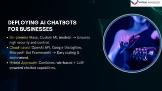 End-to-End AI Chatbot Development with Python and LLMs | PPT