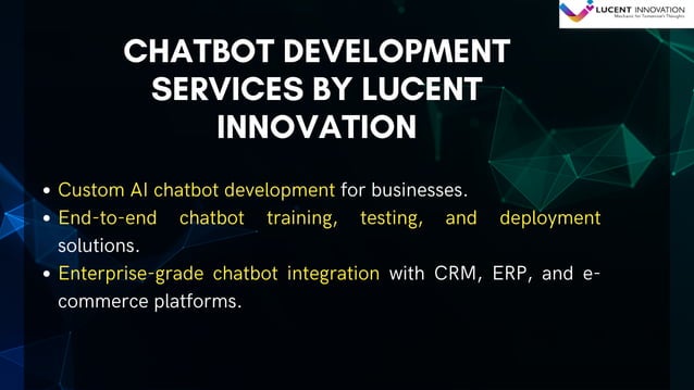 End-to-End AI Chatbot Development with Python and LLMs | PPT