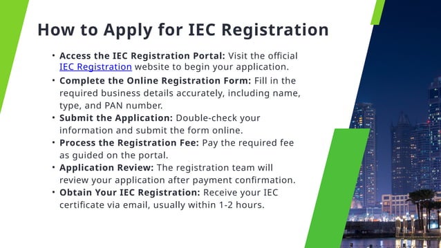 IEC Registration: A Step Towards Global Trade | PPTX
