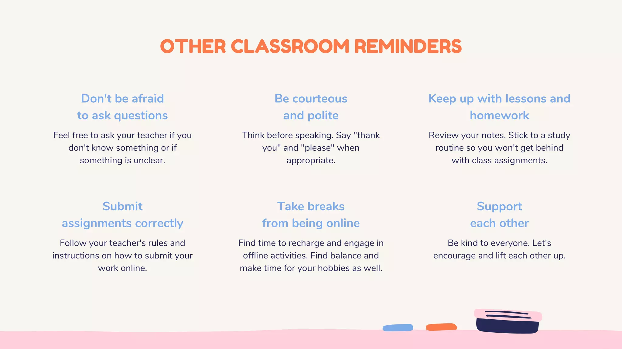 Rules and Reminders For Online Classes | PDF