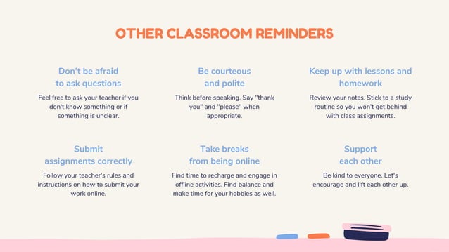 Rules and Reminders For Online Classes | PDF | Internet Safety | Parenting