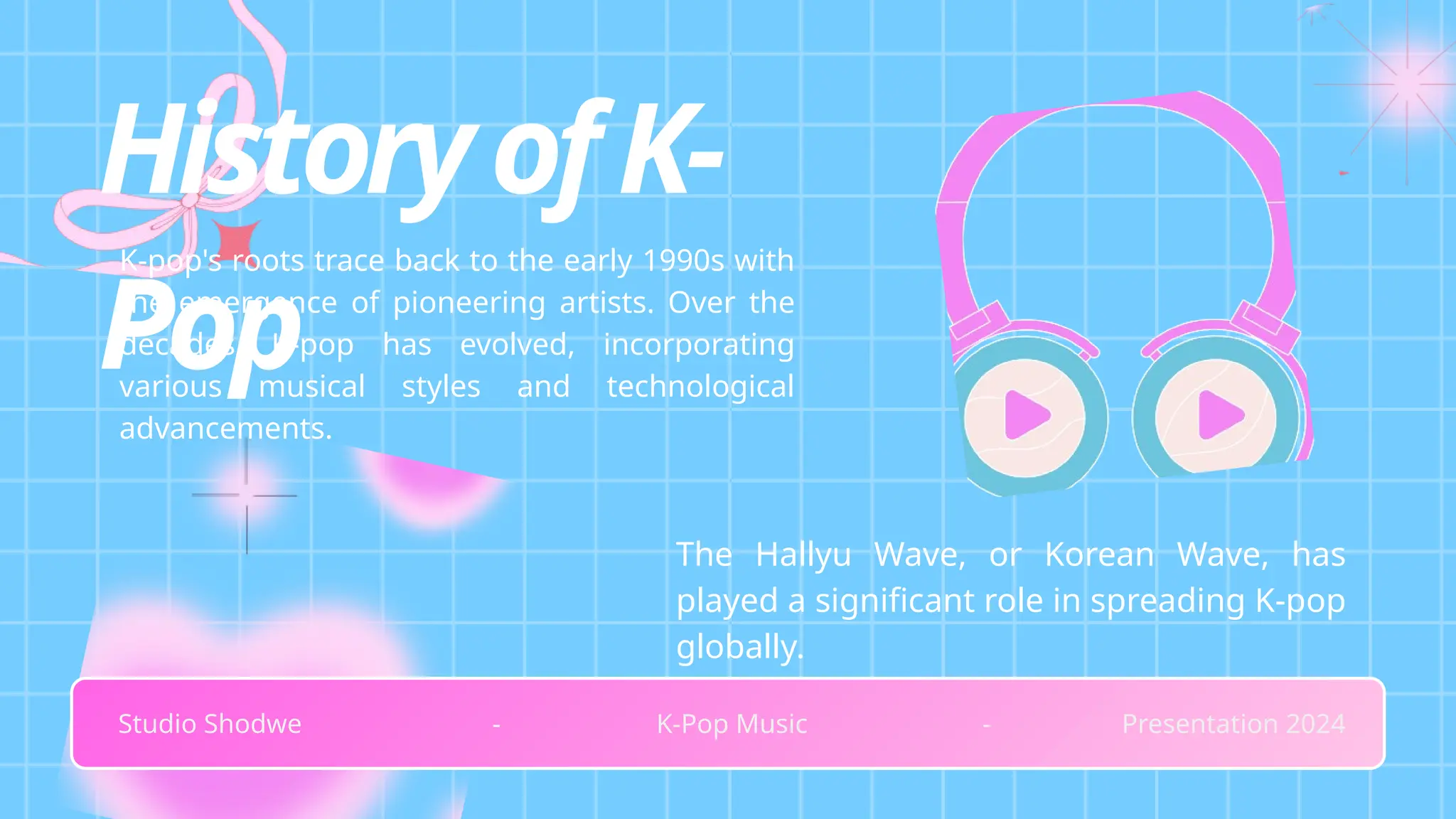 Blue and Pink Cute K-Pop Music Presentation.pptx | Free Download