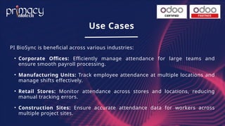 PI BioSync: 2-Way Biometric Attendance Odoo App | PPT