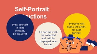 Blue and Red Illustration Ice Breaker Class Activity Self Portrait ...