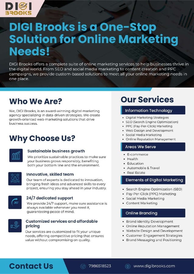 DIGI Brooks is a One-Stop Solution for Online Marketing Needs! | PDF