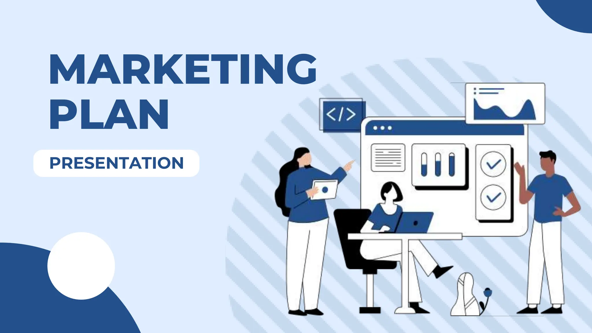 Blue and White Illustrative Marketing Plan Presentation.pptx