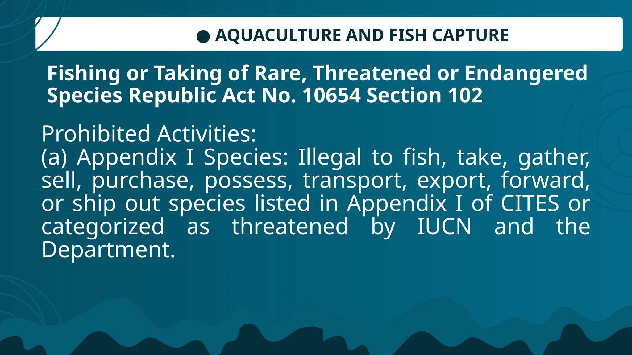 AQUATIC POLLUTION AND REPUBLIC 10645, SPECIES OF FISH | PPTX