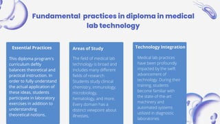 the fundamental principles and practices in diploma in medical lab ...