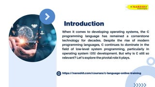 The Role of C in Operating System Development | PPT