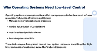 The Role of C in Operating System Development | PPT