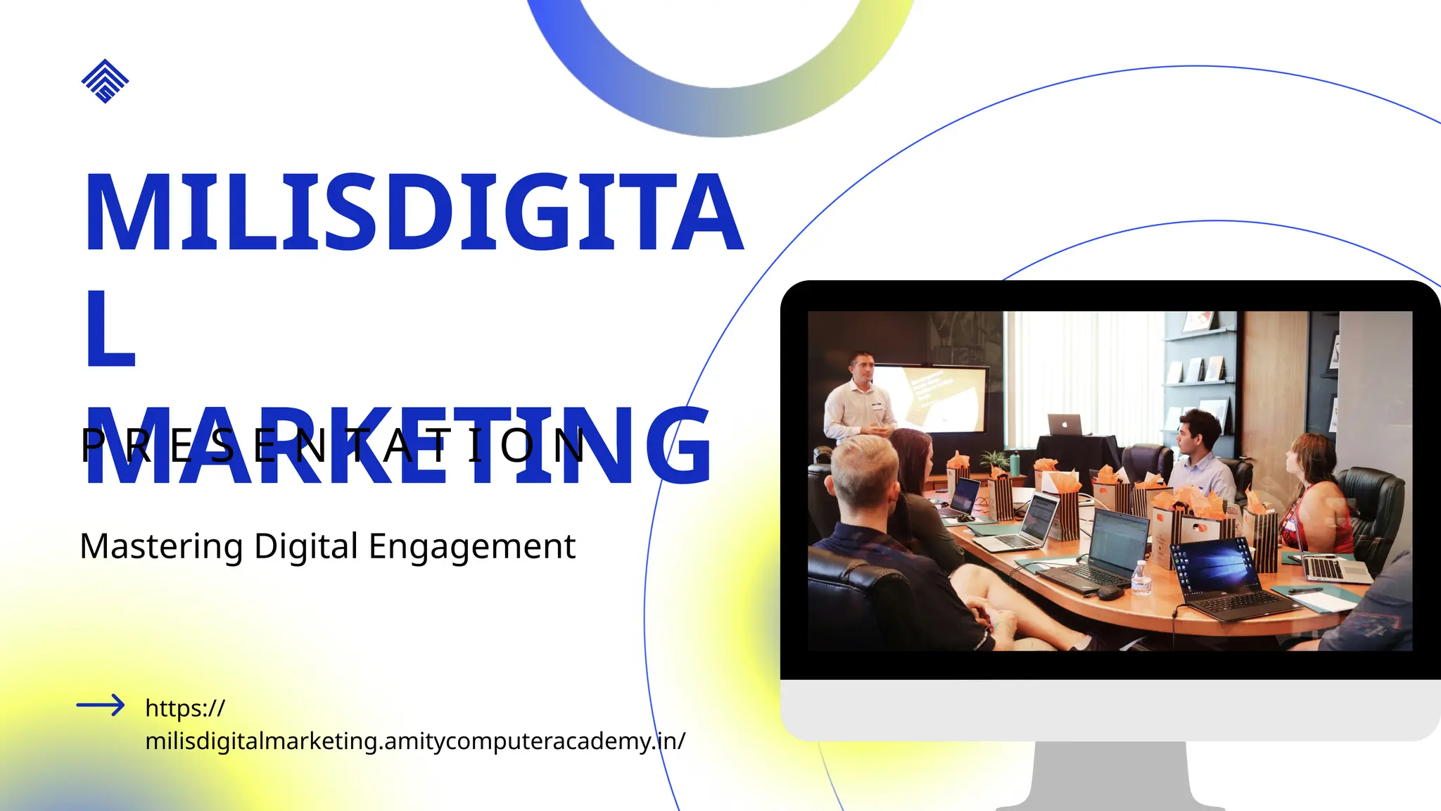 Blue and Yellow Minimalist Digital Marketing Presentation.pptx