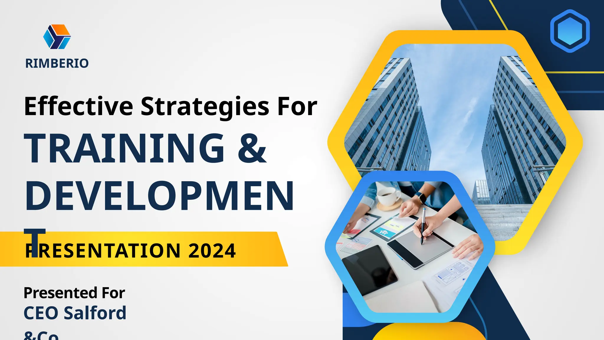 Blue And Yellow Modern Training And Development Presentation.pptx