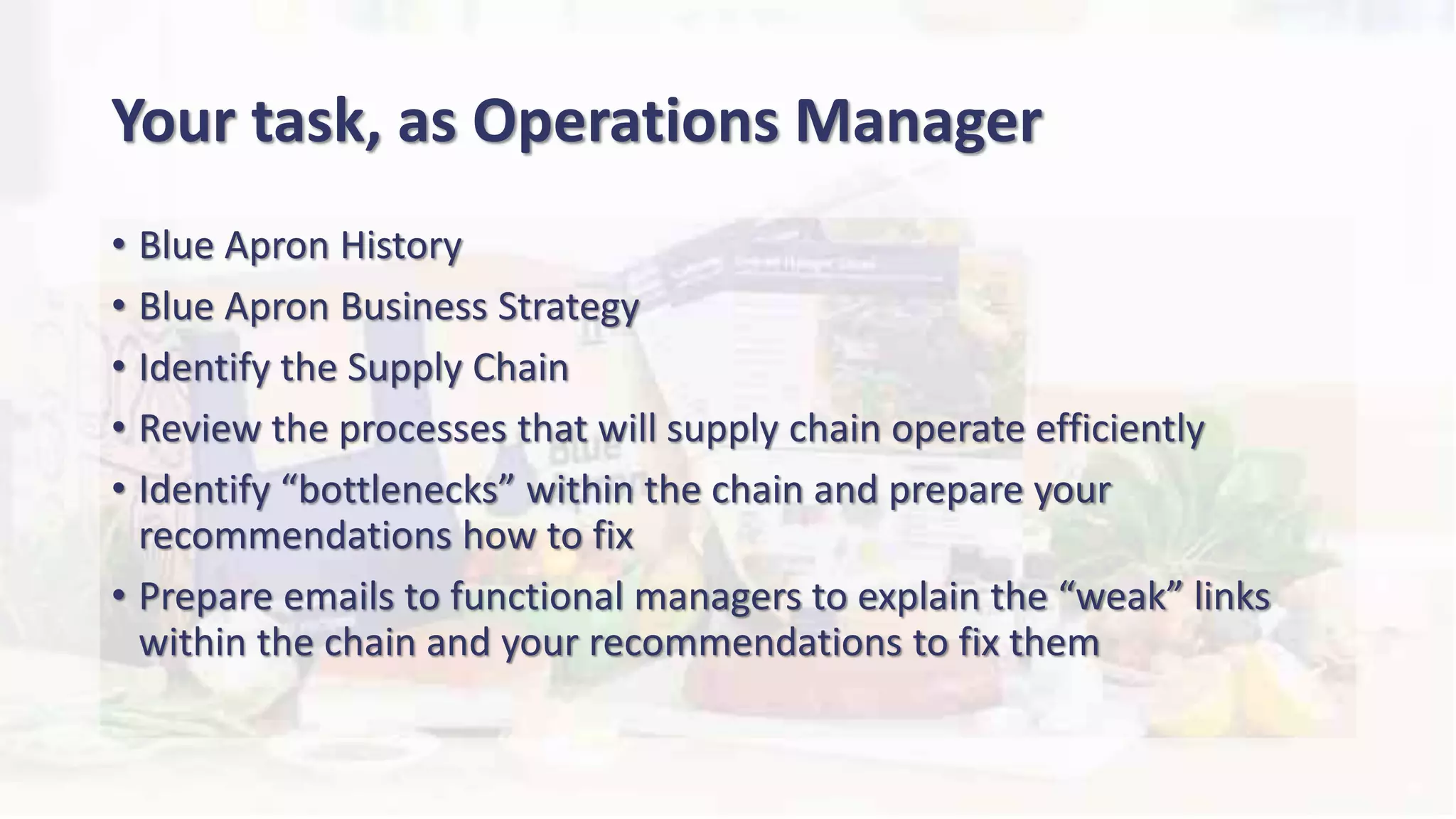 Blue Apron Operation Management | PPTX