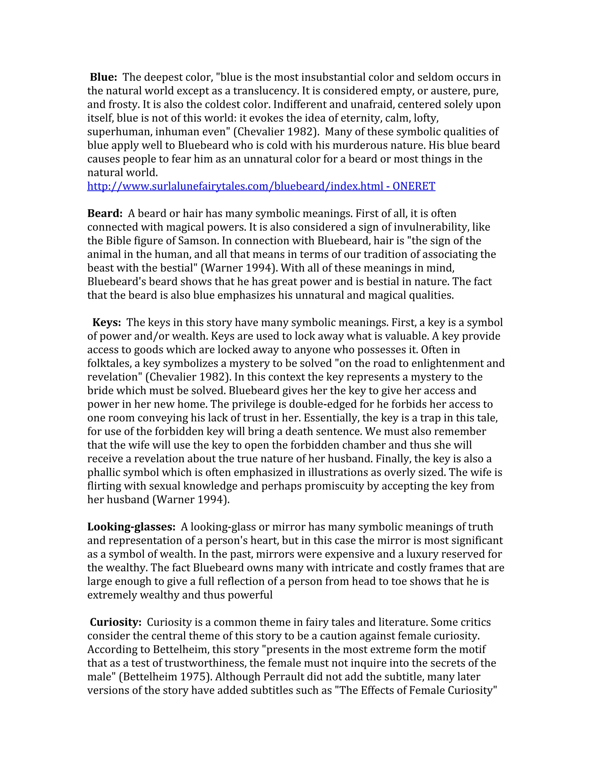 Bluebeard notes | PDF