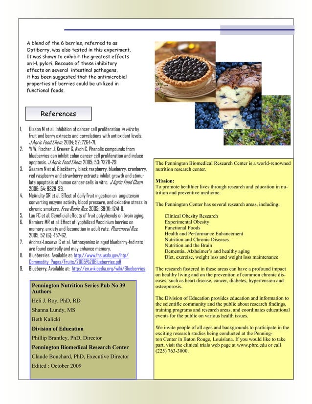 Health benefits of blueberries | PDF