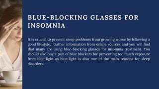 Blue blockers can help in insomnia | PDF | Sleep Disorders | Diseases ...