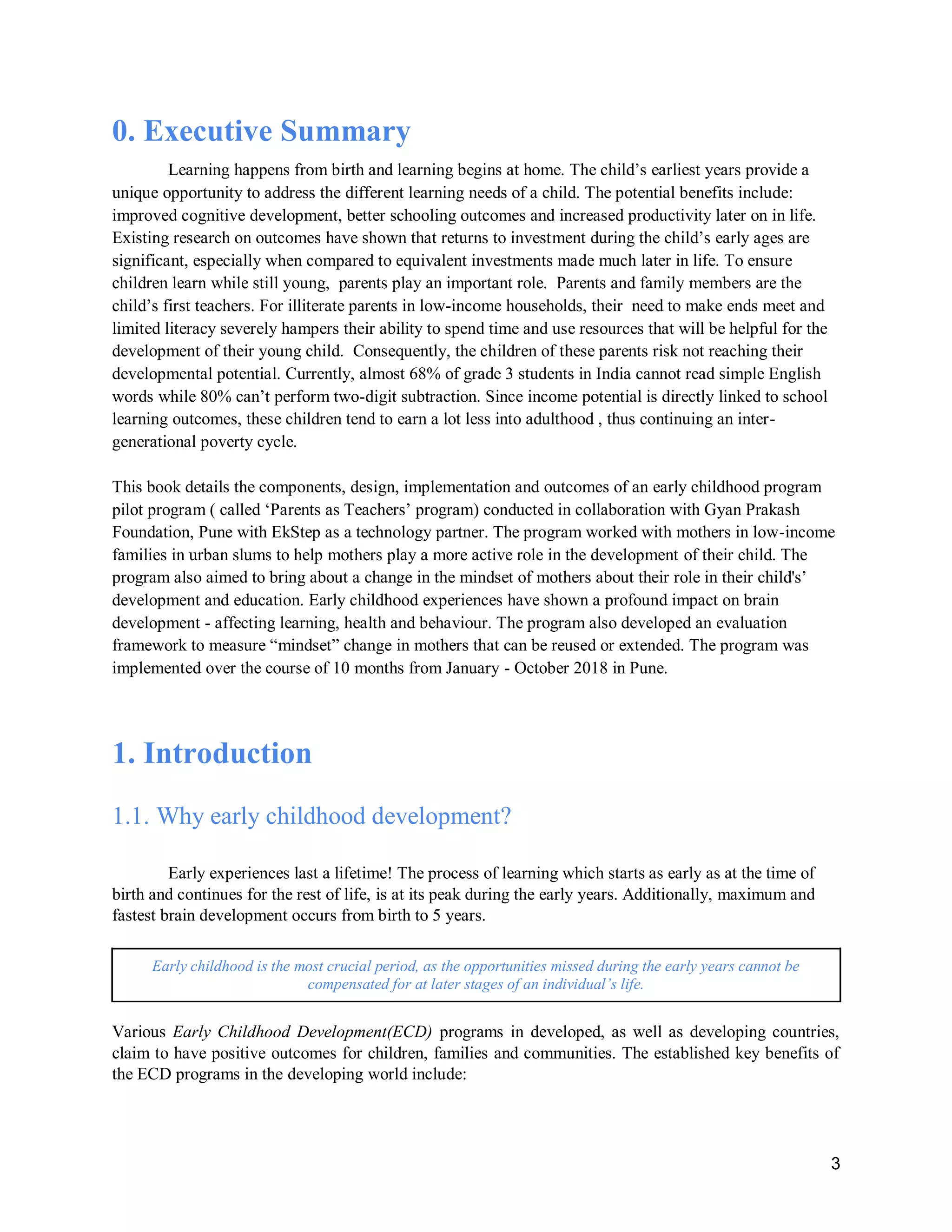 Parents as Teachers Program: A Pilot by Gyan Prakash Foundation | PDF